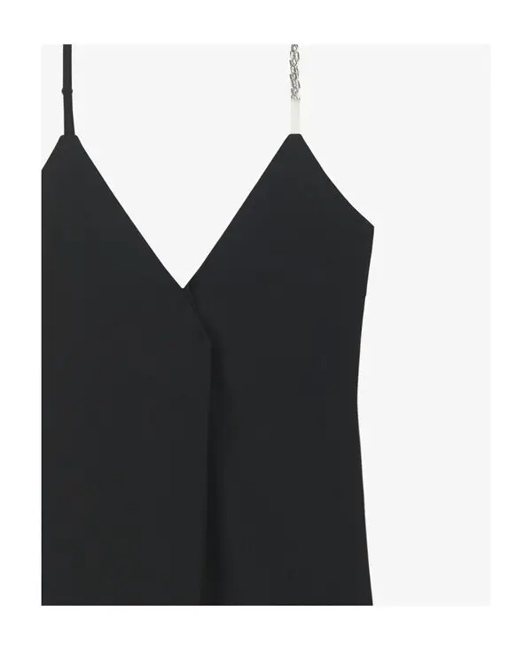 Givenchy Sleeveless V-neck Top With Chain Detail