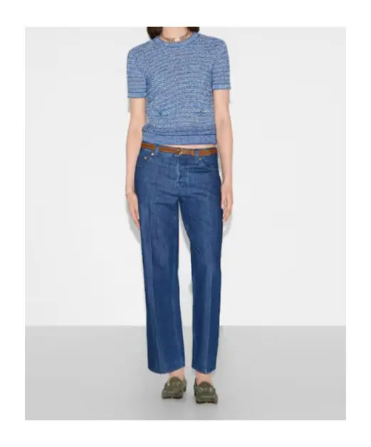 Gucci Fine Crewneck Top With Stripe Details