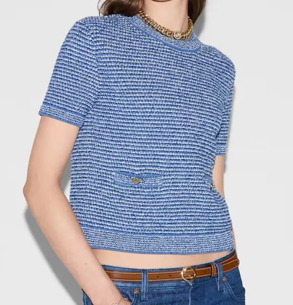 Gucci Fine Crewneck Top With Stripe Details
