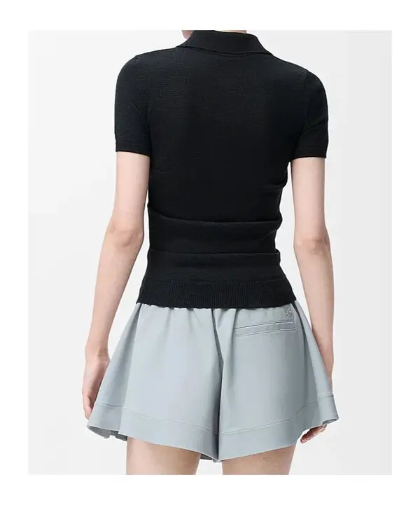 Loewe Short-sleeved Embroidered Jumper