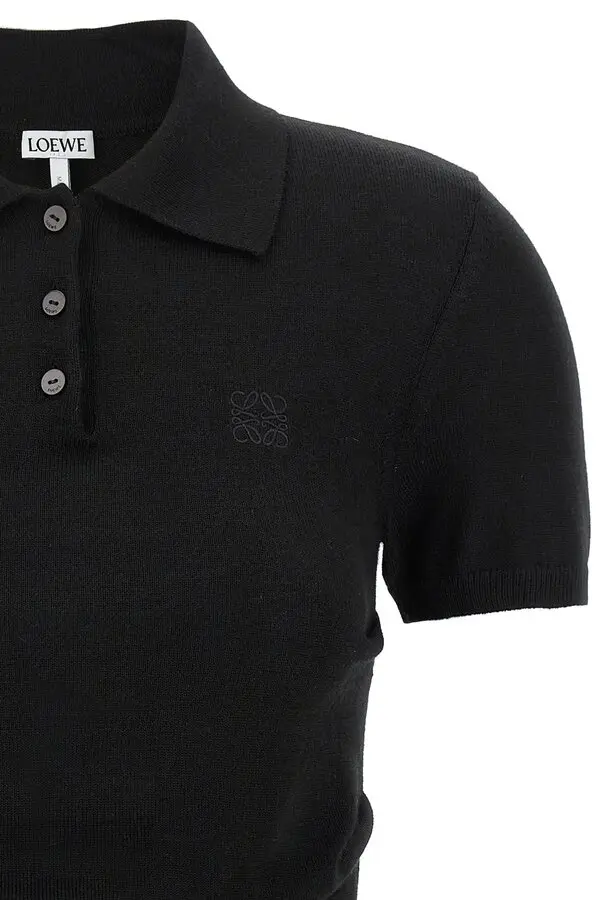 Loewe Short-sleeved Embroidered Jumper