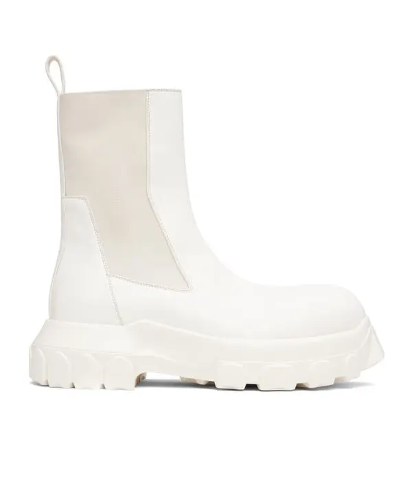 Rick Owens Tractor Sole Beatle Boots - Off-white