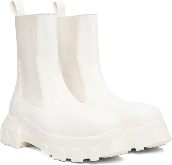 Rick Owens Tractor Sole Beatle Boots - Off-white