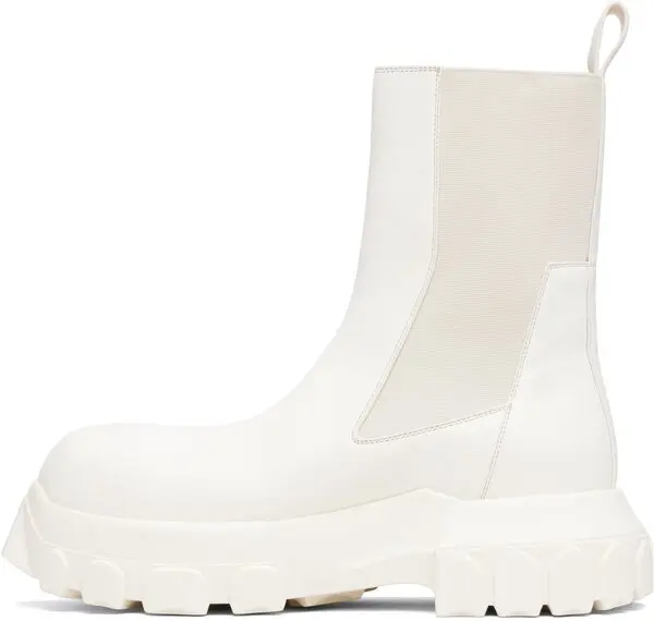 Rick Owens Tractor Sole Beatle Boots - Off-white