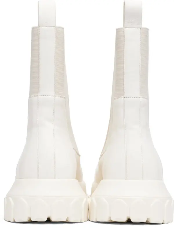 Rick Owens Tractor Sole Beatle Boots - Off-white