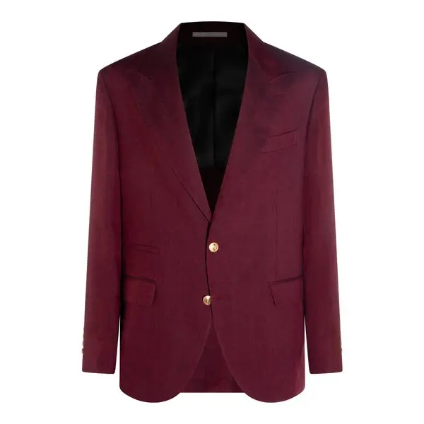 Brunello Cucinelli Red Single-breasted Suit - Brown
