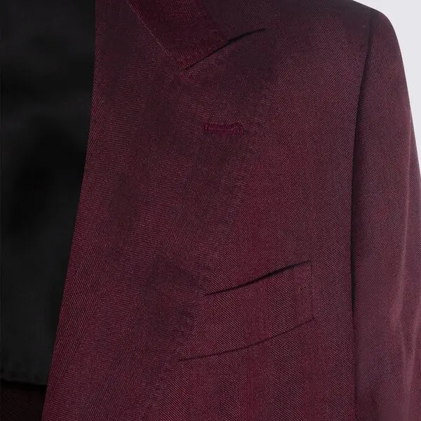 Brunello Cucinelli Red Single-breasted Suit - Brown