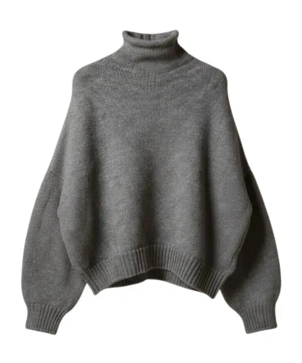 Khaite High Neck Knitted Sweater - Black