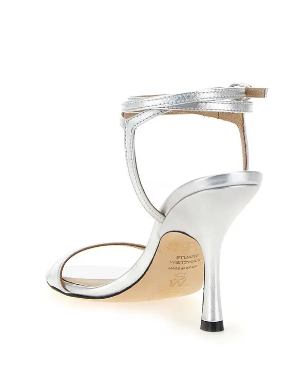 STUART WEITZMAN Round Toe Stiletto Heel Sandals