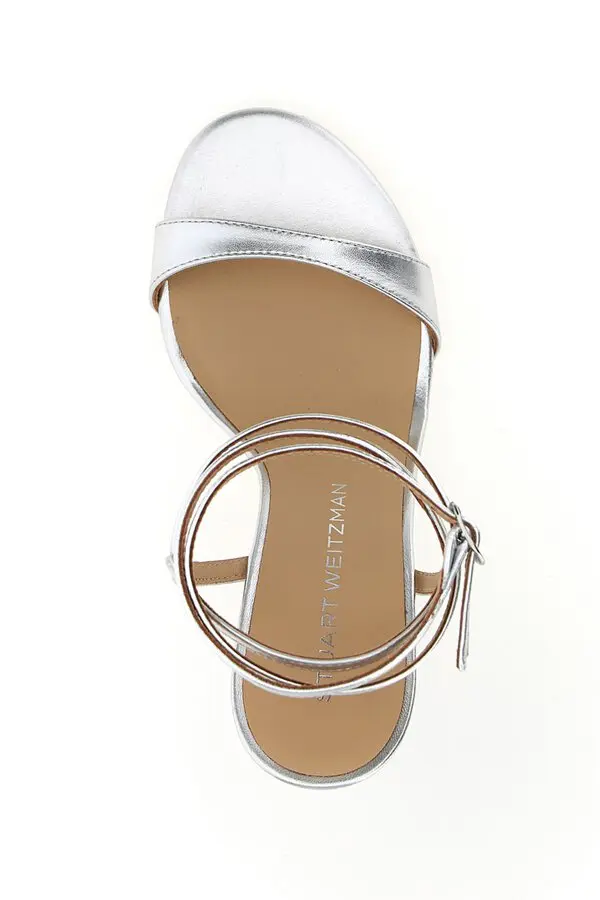 STUART WEITZMAN Round Toe Stiletto Heel Sandals