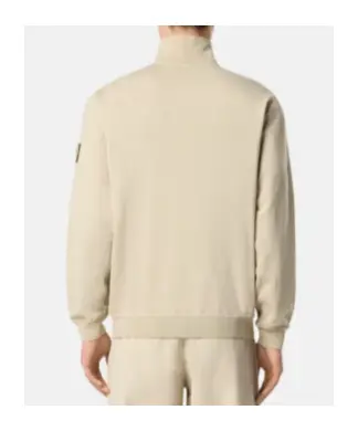 Stone Island Zip-up Stand Collar Sweatshirt With Compass Badge