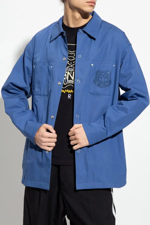 Kenzo Chst Emb Lined Jkt Sht Blu