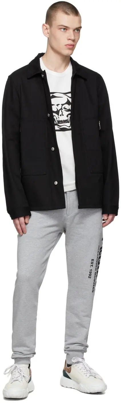 Alexander McQueen Graffiti Logo Joggers - Gray