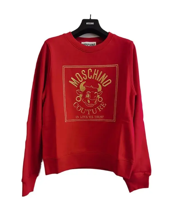 Moschino Embroidered Crew Neck Sweater