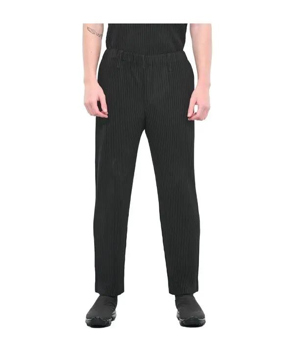 Issey Miyake Homme Plissé Basic Tapered Trousers - Black