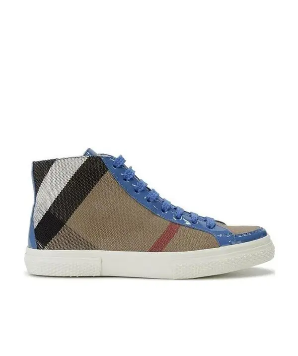 Burberry Checked High-top Sneakers