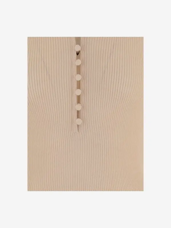 Chloé V-neck Knitted Top With Button Detailing
