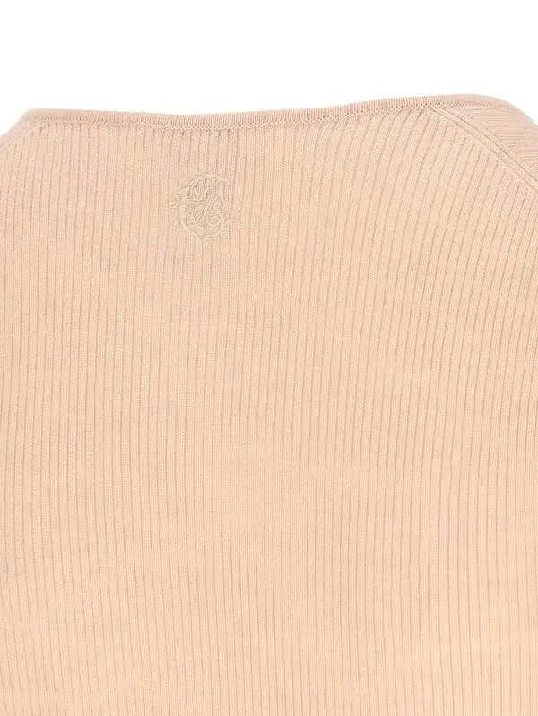 Chloé V-neck Knitted Top With Button Detailing