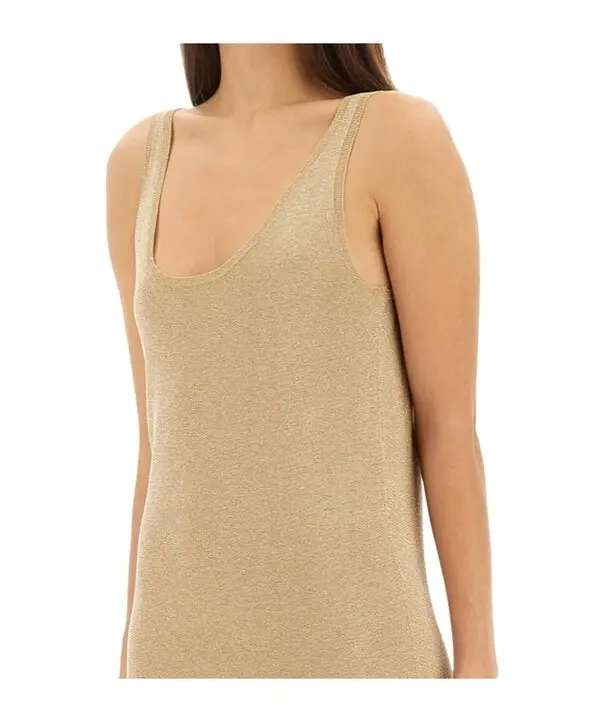 Saint Laurent Long Lurex Knit Dress
