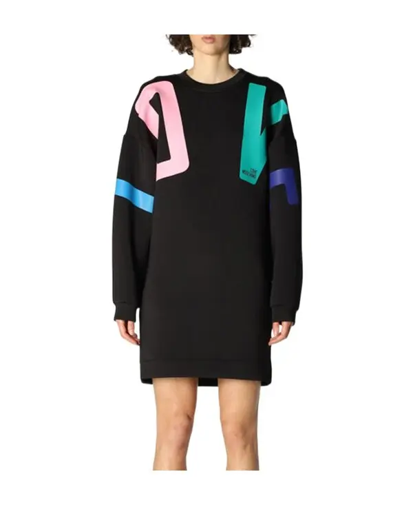 Moschino Round Neck Long Sleeve Dress