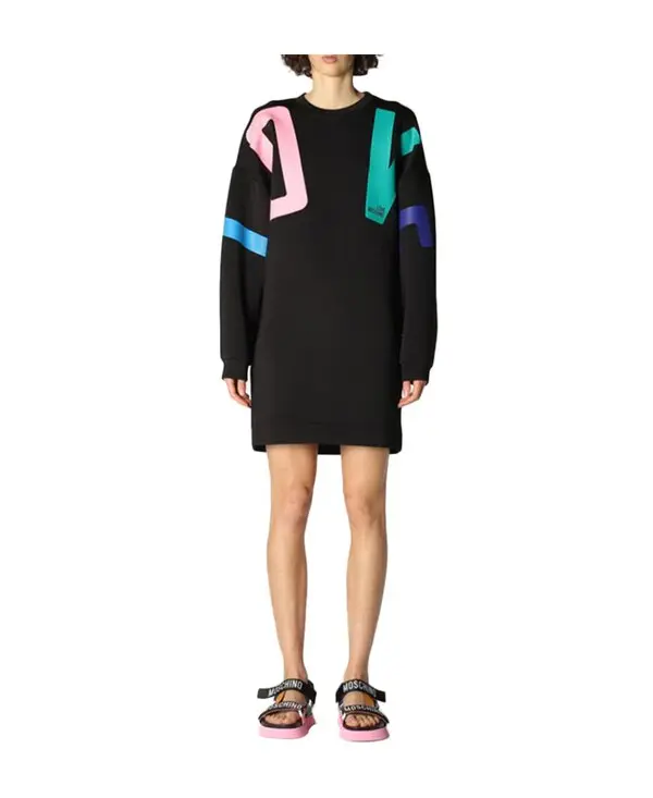 Moschino Round Neck Long Sleeve Dress