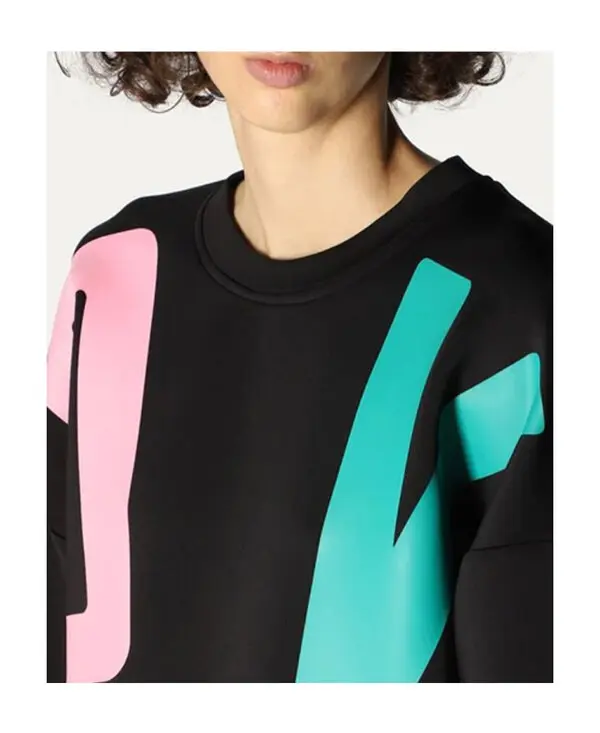 Moschino Round Neck Long Sleeve Dress