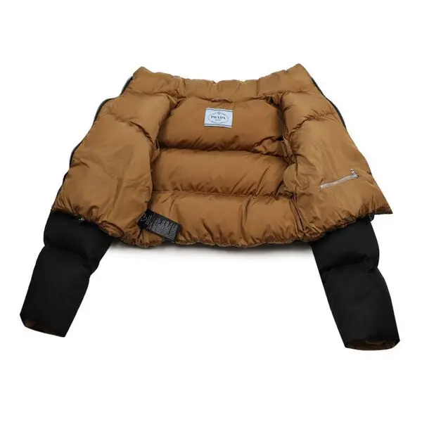 Prada Re-nylon Zipped Cropped Down Jacket