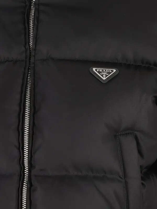 Prada Re-nylon Zipped Cropped Down Jacket