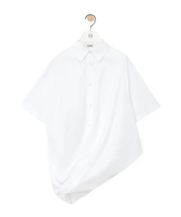 Loewe Asymmetrical Draped Shirt - White