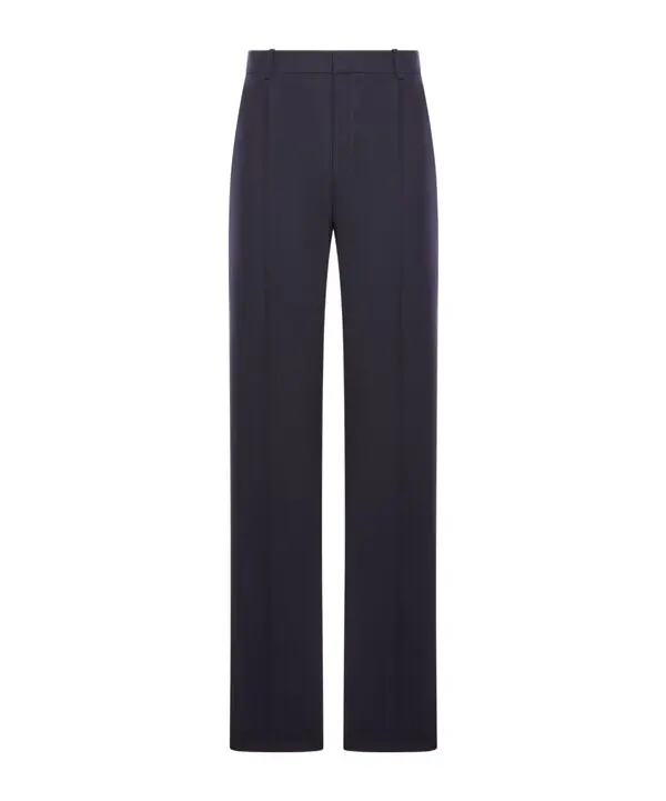 Saint Laurent High Waist Straight Leg Pants - Black