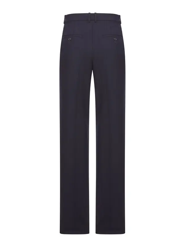 Saint Laurent High Waist Straight Leg Pants - Black