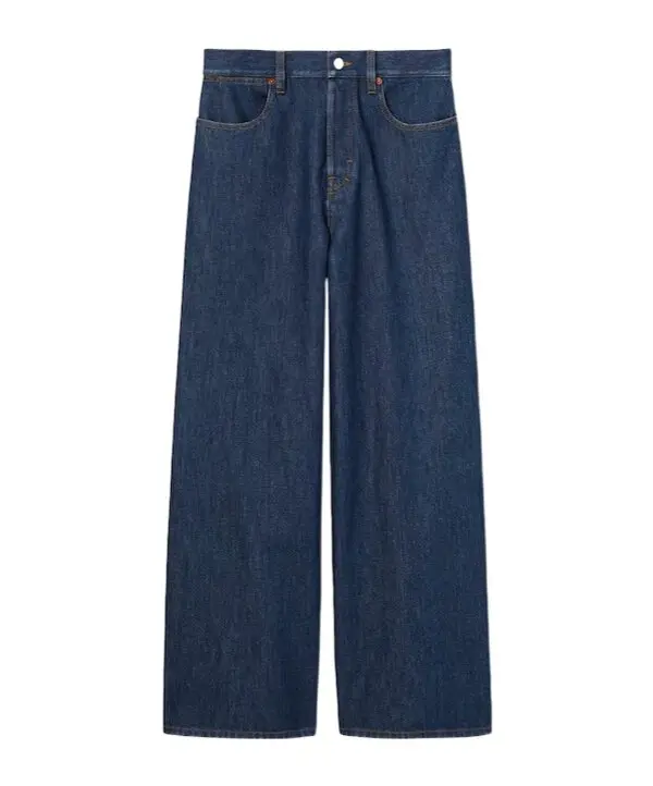 Gucci Wide-leg Jeans With Embossed Label