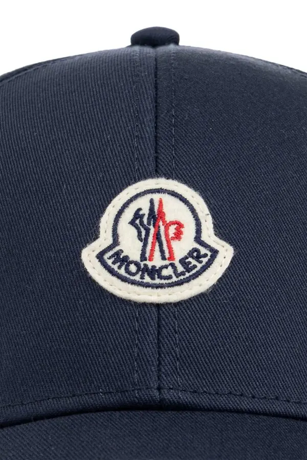 Moncler Logo Patch Baseball Cap - Navy Blue