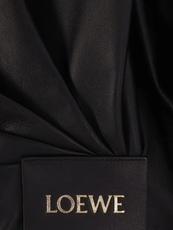 Loewe Draped Leather Jacket - Black