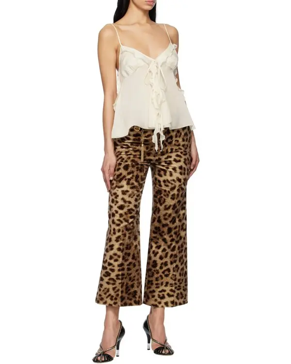 Chloé Ruffled Spaghetti Strap Top