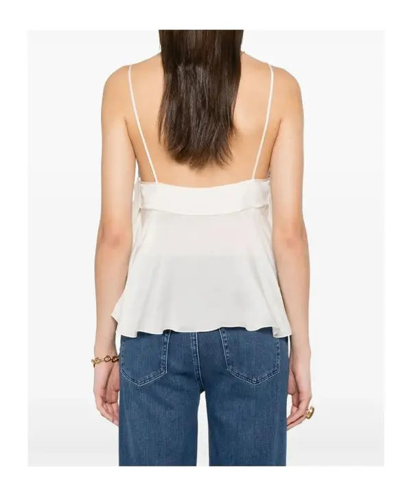 Chloé Ruffled Spaghetti Strap Top