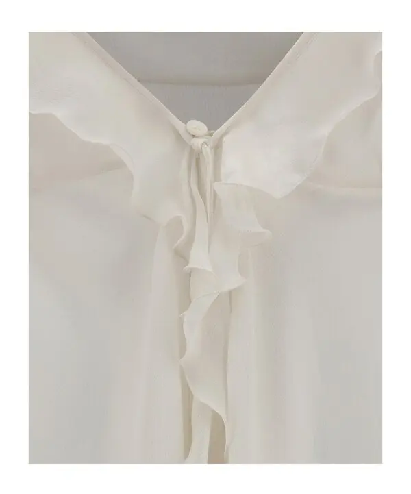Chloé Ruffled Spaghetti Strap Top