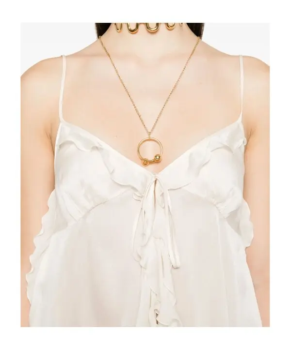 Chloé Ruffled Spaghetti Strap Top