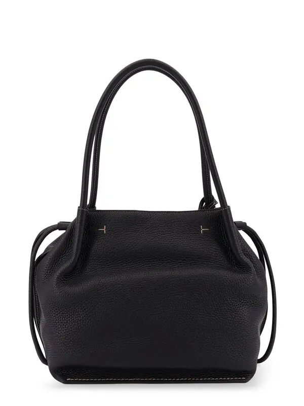 TOD'S Logo Detailed Shoulder Bag - Black
