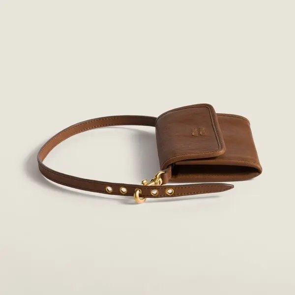 Miu Miu Nappa Leather Wallet With Shoulder Strap - Oak