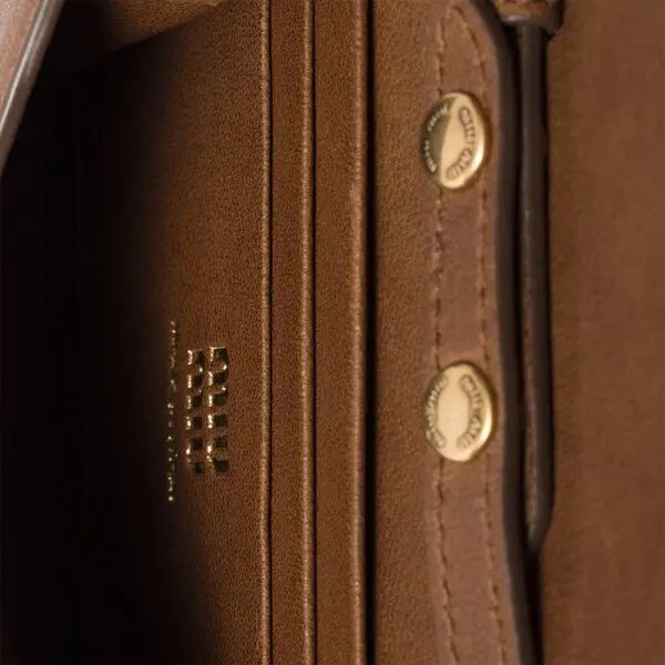 Miu Miu Nappa Leather Wallet With Shoulder Strap - Oak