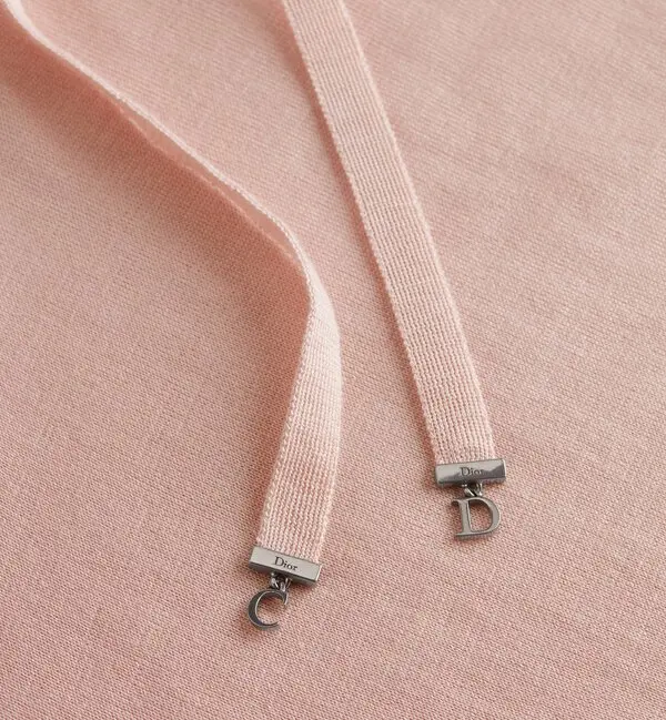 Dior Short-sleeved Fitted Knit Sweater With Cd Logo Detail - Pink