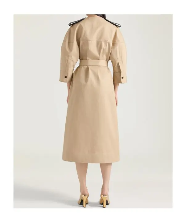 Givenchy Cotton Dress With Leather Details