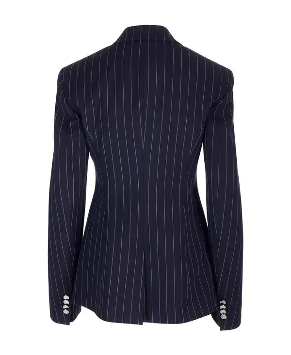 Attico Single Breasted Striped Tailored Blazer