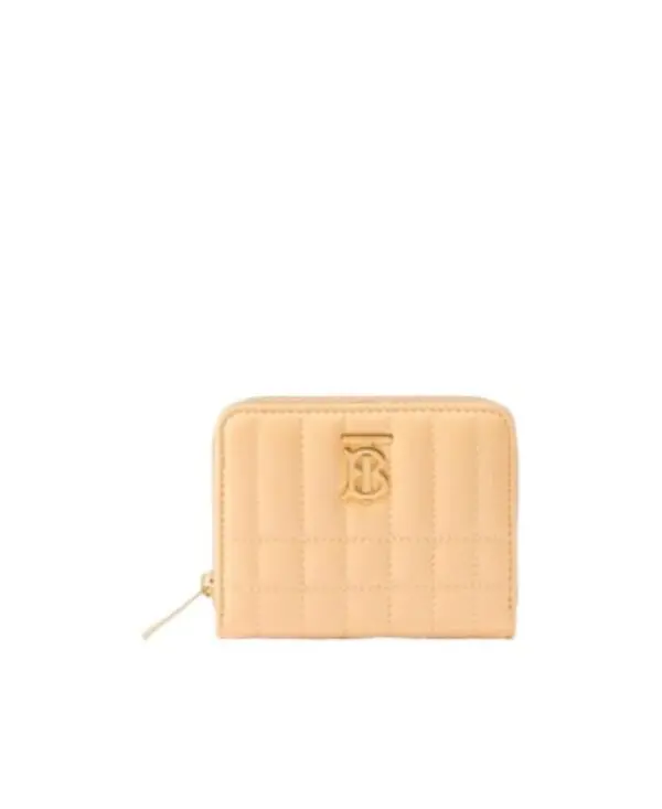 Burberry Logo-plaque Zipped Wallet - Nude