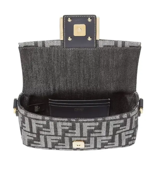 Fendi Baguette Ff Jacquard Mini Tote Bag - Blue