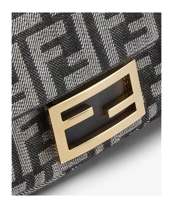 Fendi Baguette Ff Jacquard Mini Tote Bag - Blue
