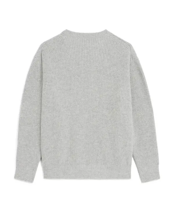 Celine Oversized Embroidered Sweater In Ribbed Wool