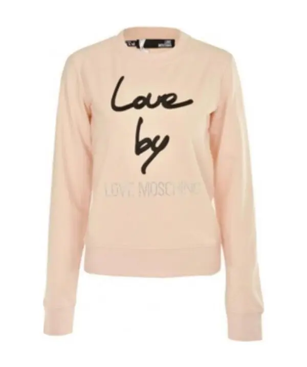 Moschino Printed Logo Sweater - Nude