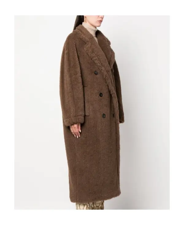 Max Mara Double-breasted Long-sleeved Coat - Brown